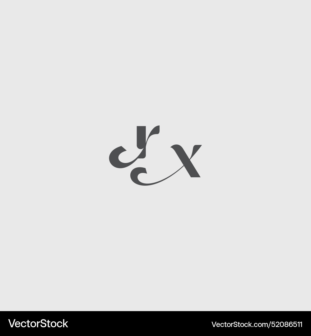 Beauty monogram initial logo simple Royalty Free Vector