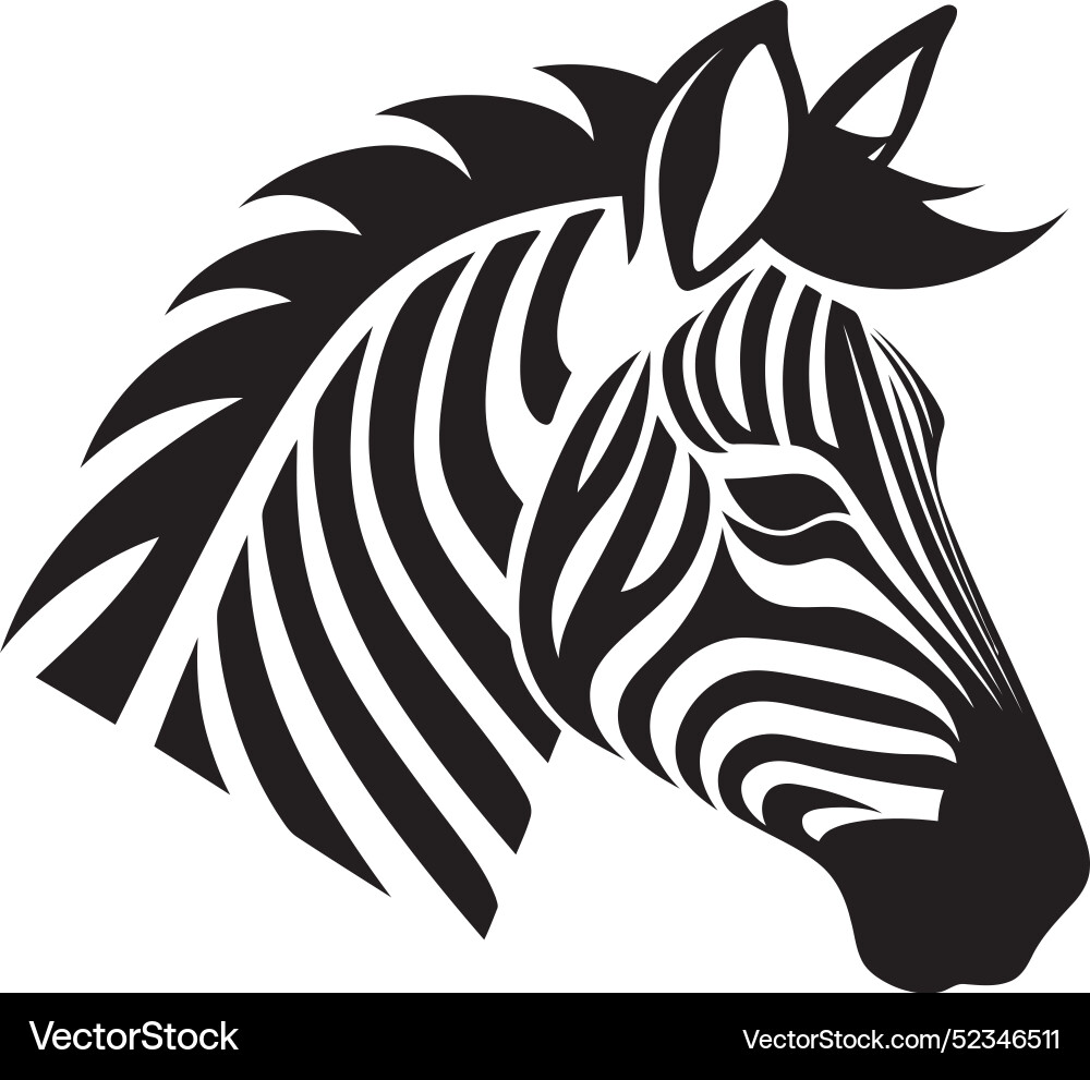 Digital majesty zebra renderingcontemporary Vector Image