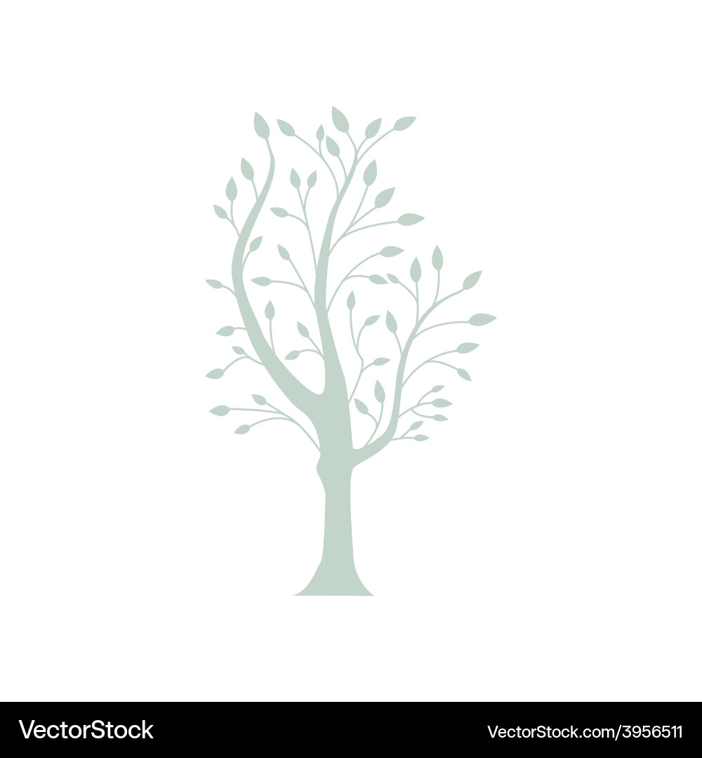 Gray tree Royalty Free Vector Image - VectorStock
