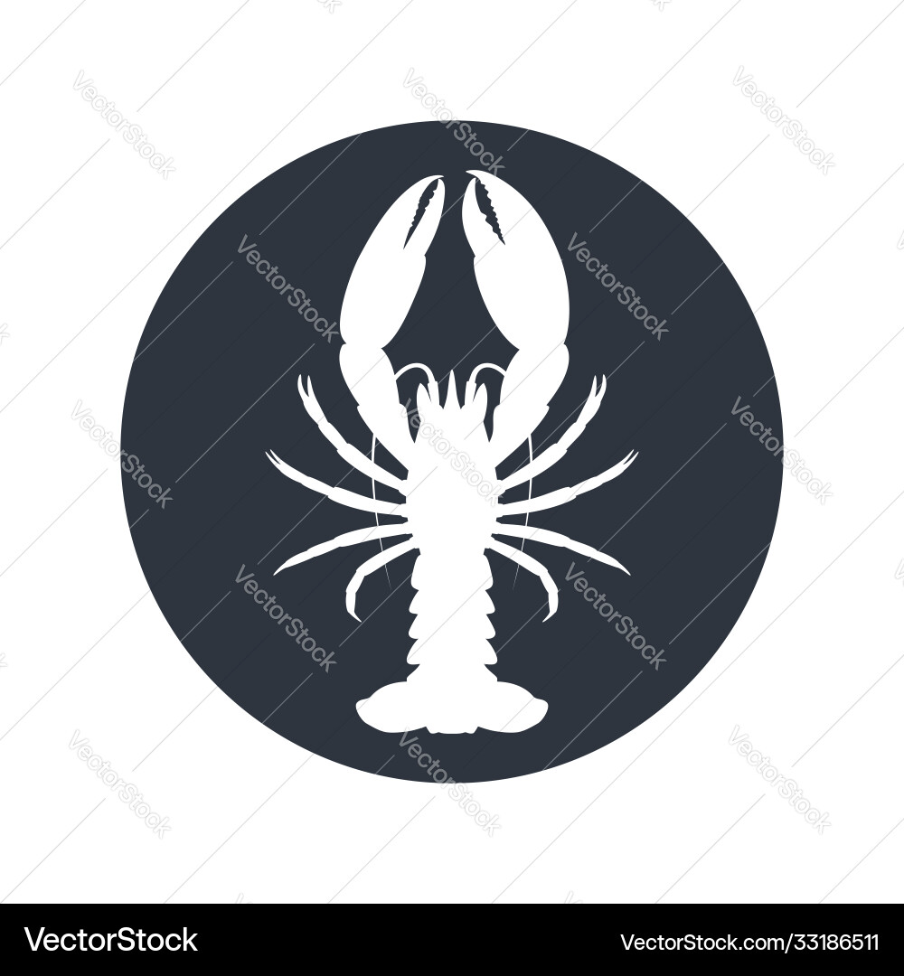 Isolated Lobster Sign Royalty Free Vector Image
