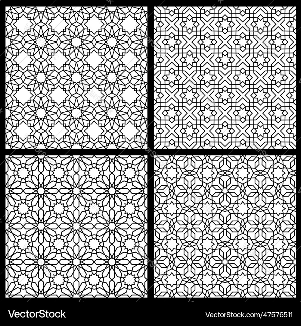 Mashrabiya arabesque textile window pattern Vector Image