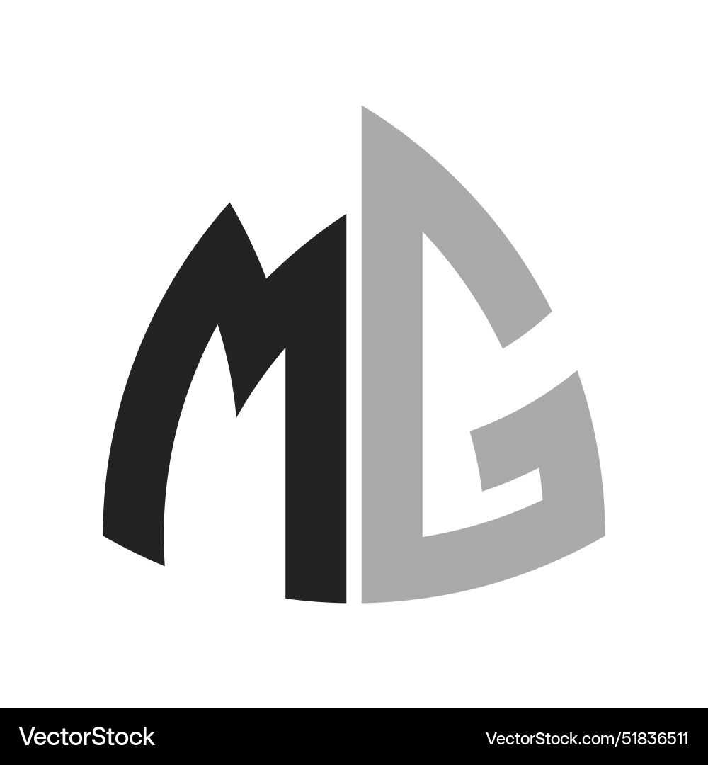 Modern creative mg logo design letter icon Vector Image