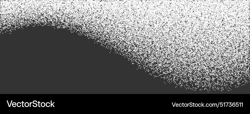 Noisy bw gradient wave bg with raster texture Vector Image