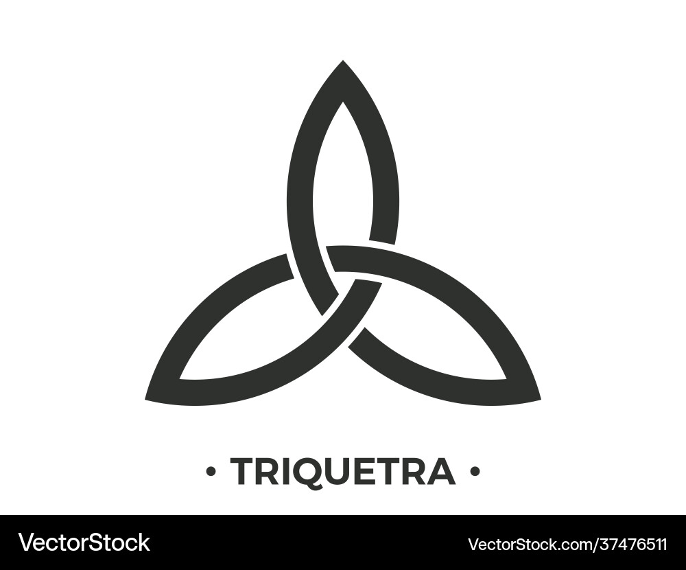 Triquetra symbol isolated on white background Vector Image