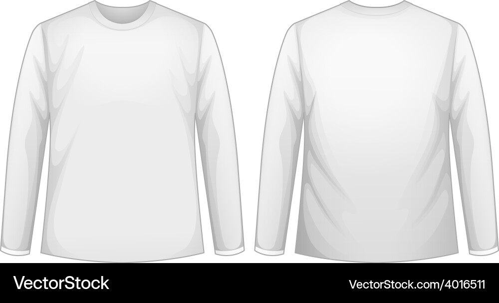 White T-Shirt Template Royalty Free Vector Image
