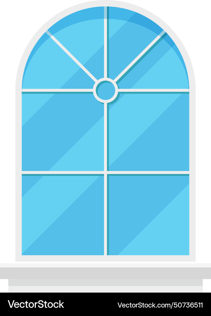 Window glass pane house building interior element Vector Image