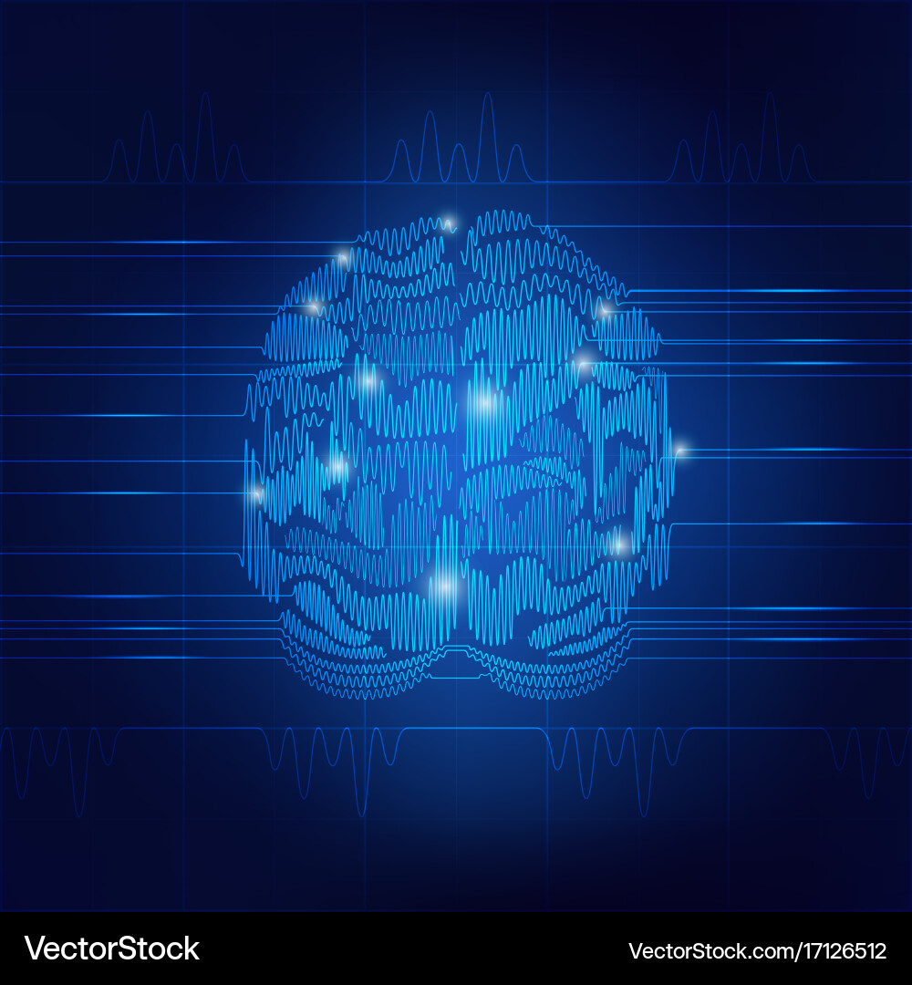 Brain wave Royalty Free Vector Image - VectorStock
