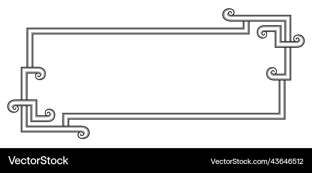 Decorative abstract frame vintage border classic Vector Image