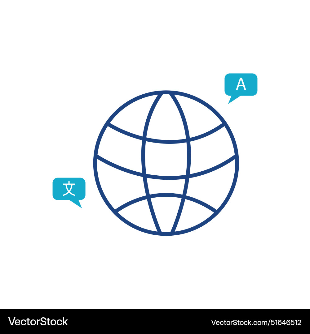 Globe logo icon Royalty Free Vector Image - VectorStock