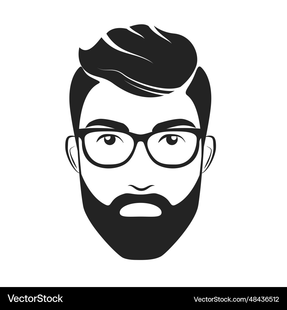 Man head barbershop Royalty Free Vector Image - VectorStock