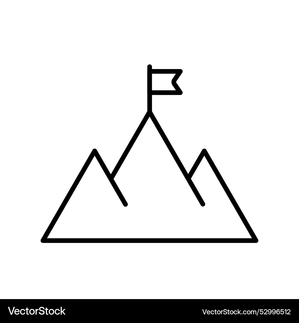 Mission path icon logo symbol outline set Vector Image