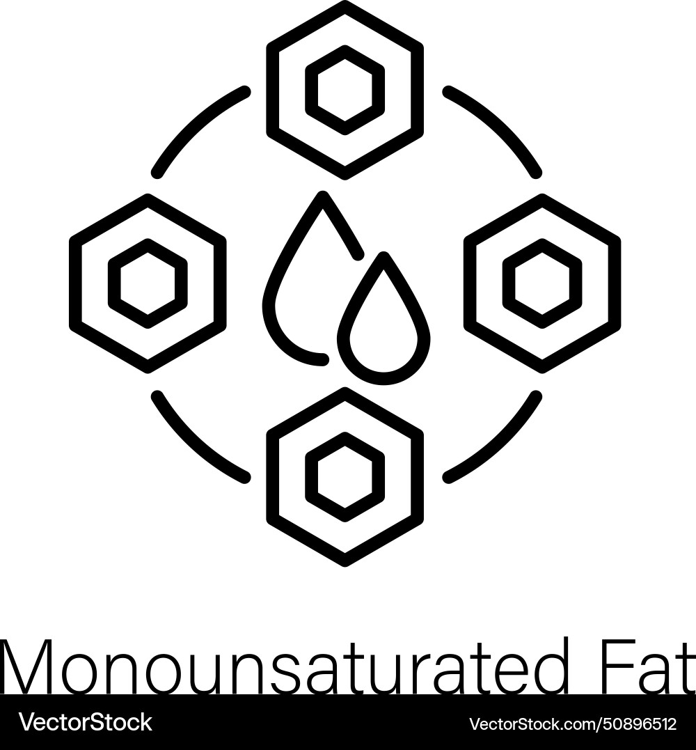 Monounsaturated fat Royalty Free Vector Image - VectorStock