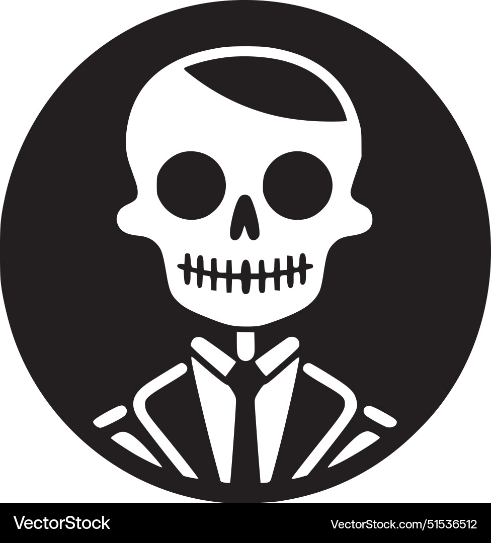 Skeleton - minimalist and flat logo Royalty Free Vector