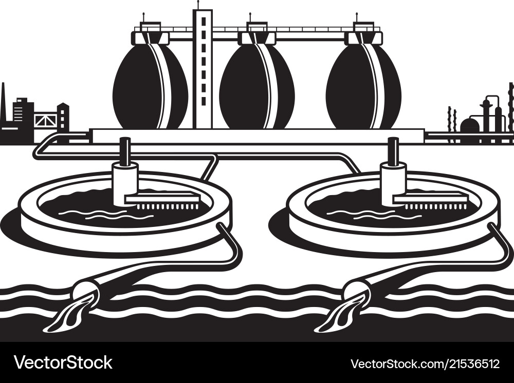 Water Treatment Facility Royalty Free Vector Image