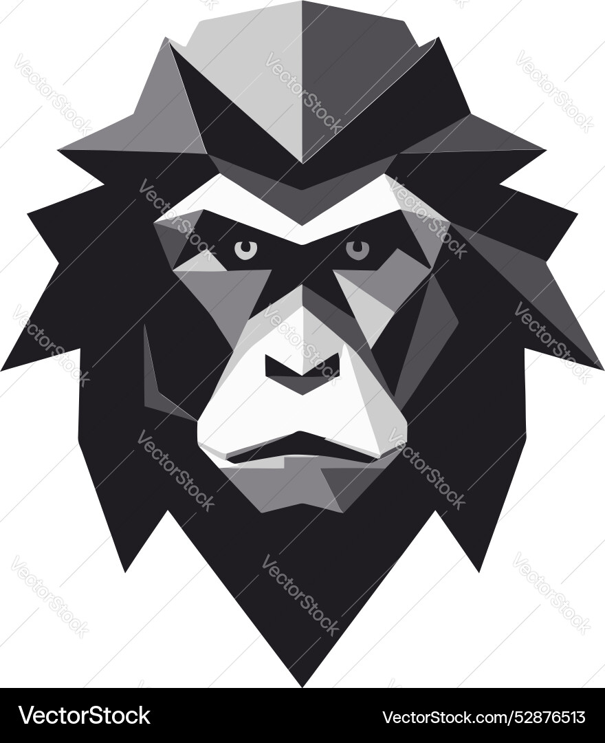 African primate logo baboon dynasty heraldry Vector Image