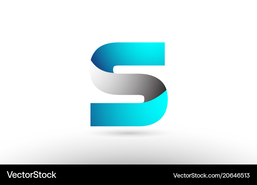 Bold Blue Letter S Logo – Minimalist Shape Vector Image