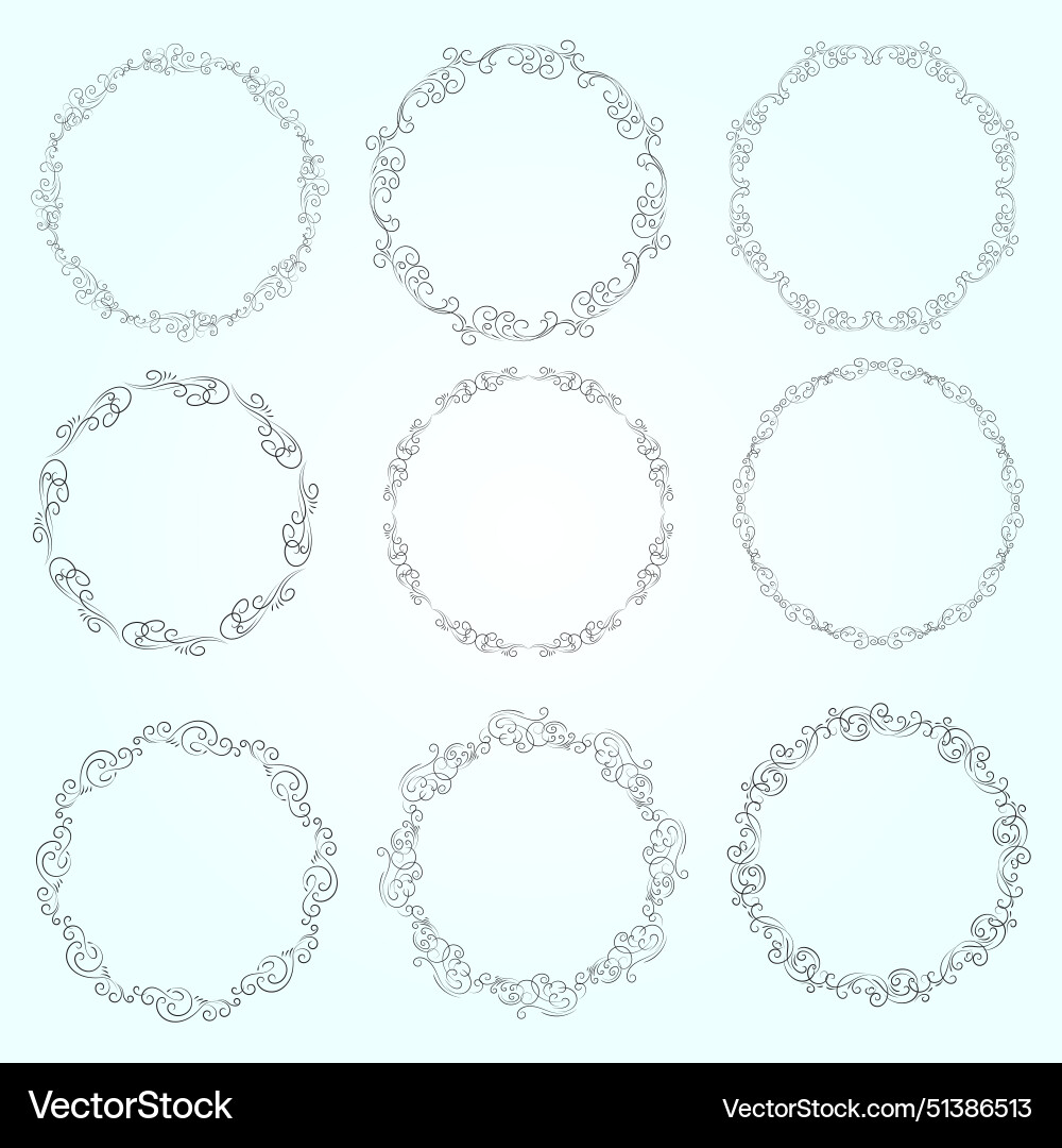 Circle wreath Royalty Free Vector Image - VectorStock