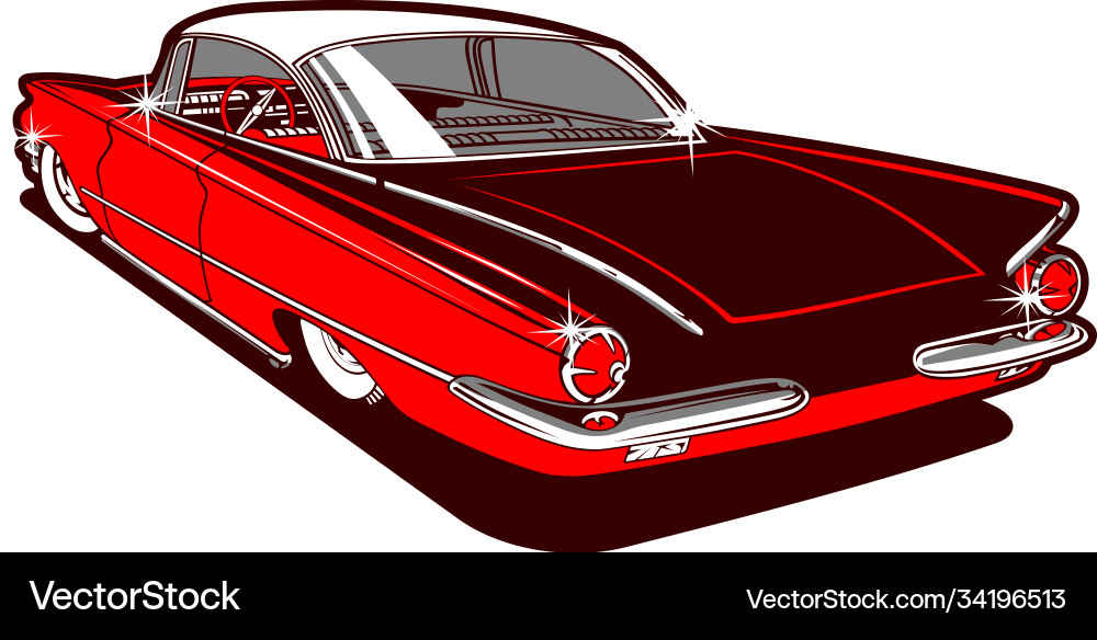 Classic Hot Rod Car Royalty Free Vector Image - VectorStock