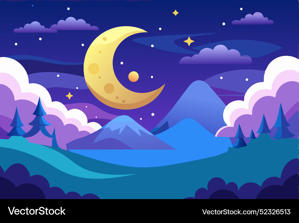 Dream night clean e Royalty Free Vector Image - VectorStock