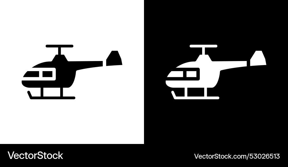 Helicopter helipad icon logo set Royalty Free Vector Image