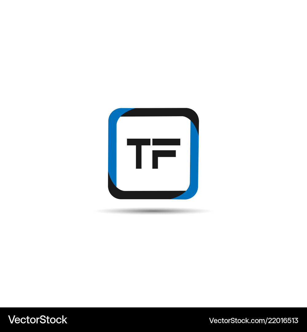 Initial letter tf logo template design Royalty Free Vector