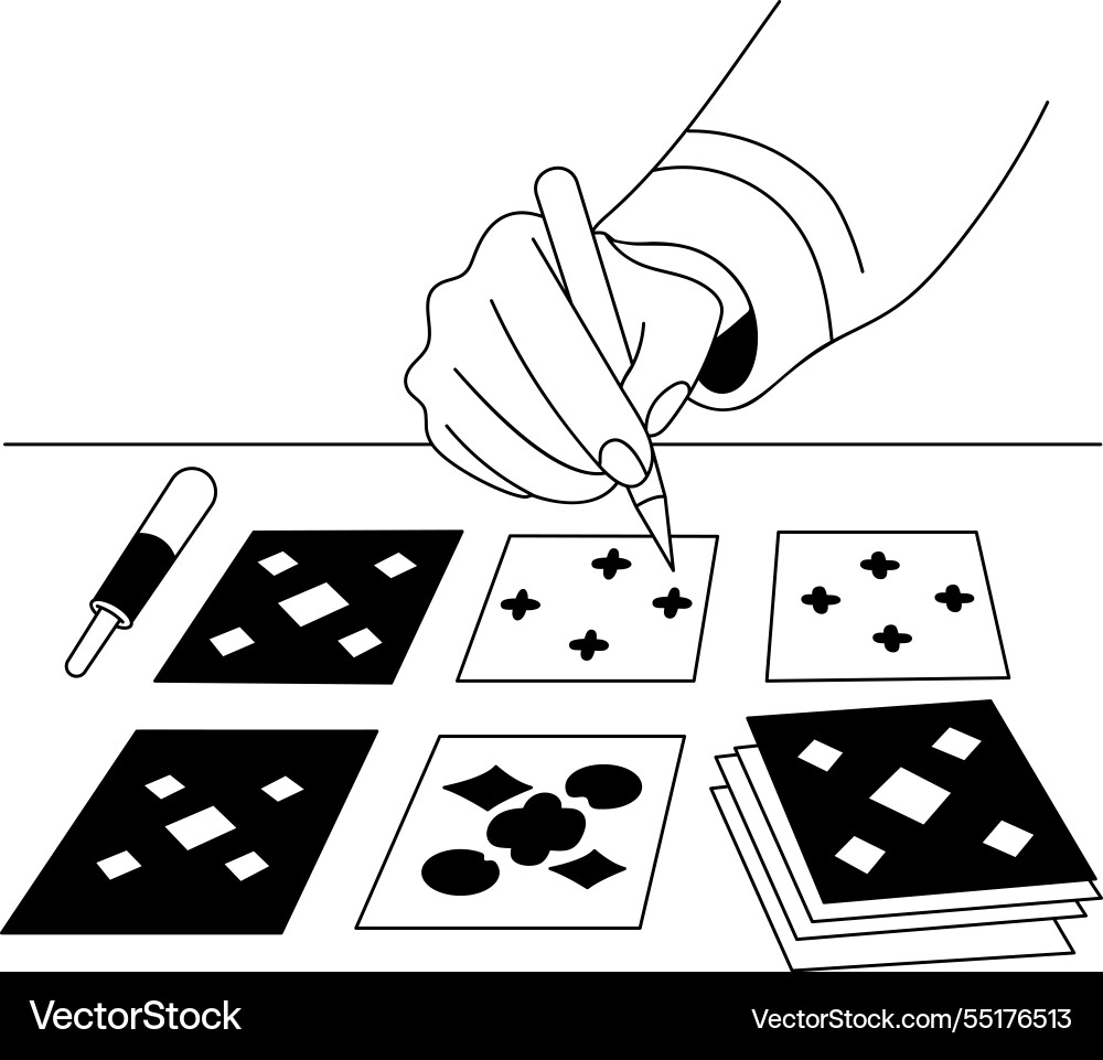 Marking cards in glyph style Royalty Free Vector Image