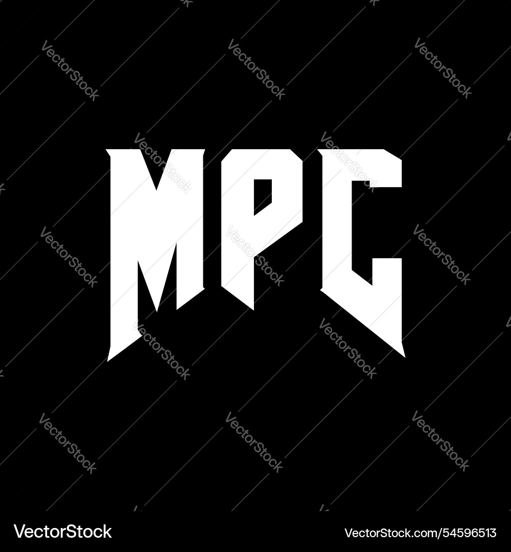 Mpc letter logo design for technology company Vector Image