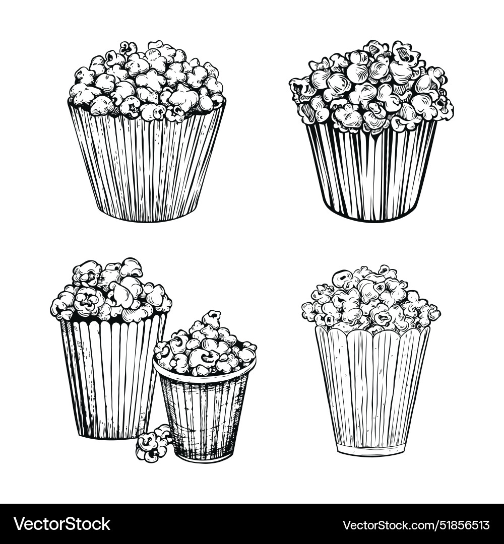 Popcorn clipart Royalty Free Vector Image - VectorStock