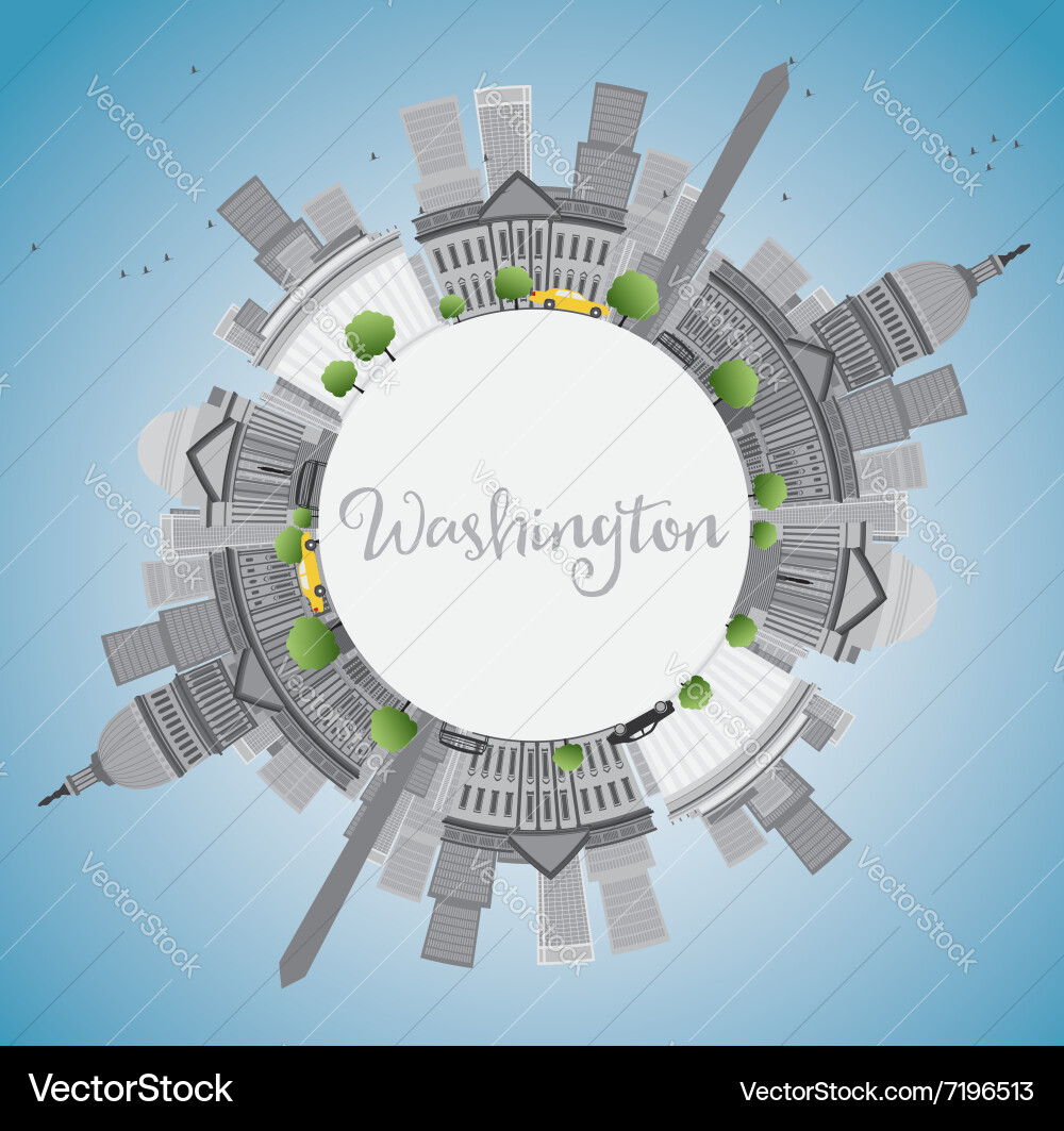 Washington Dc City Skyline Lizenzfreies Vektorbild