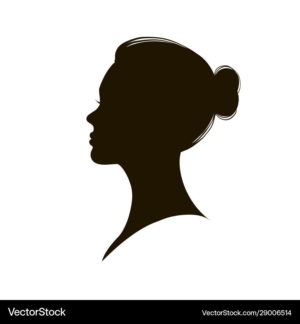 Beautiful female profile Royalty Free Vector Image