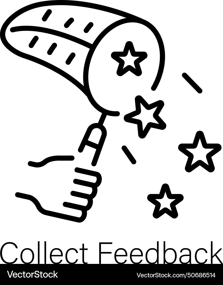 Collect feedback Royalty Free Vector Image - VectorStock