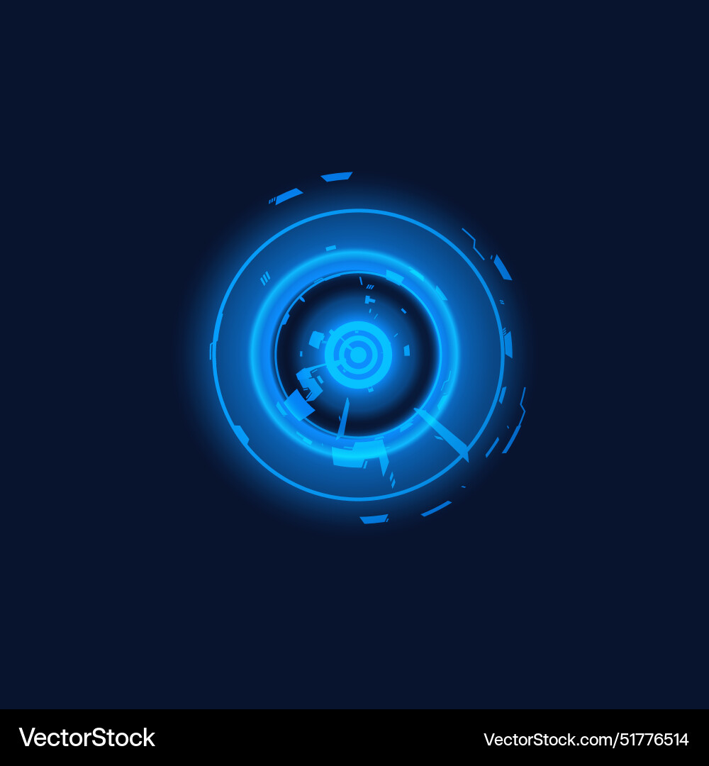 Futuristic touch effect digital round Royalty Free Vector