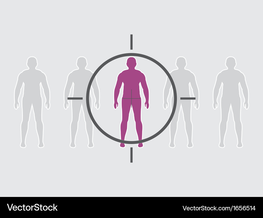 Human target Royalty Free Vector Image - VectorStock