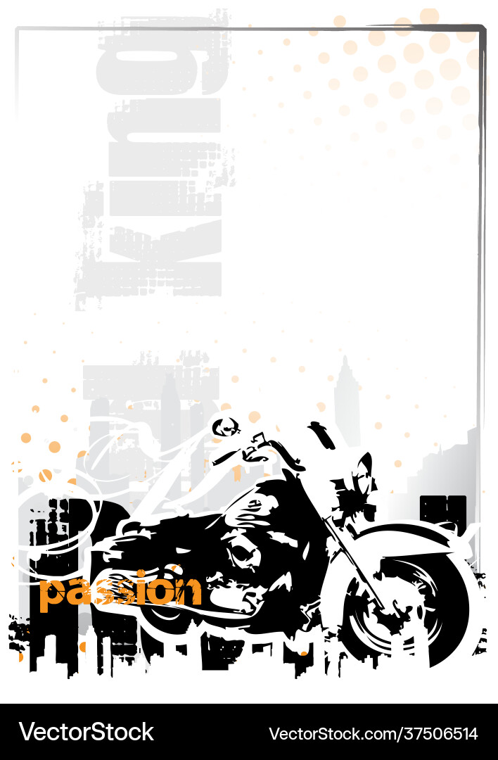 Motorbike poster background Royalty Free Vector Image