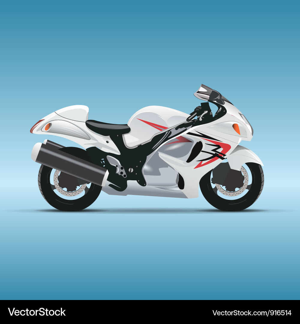 Motorcycle on blue background Royalty Free Vector Image
