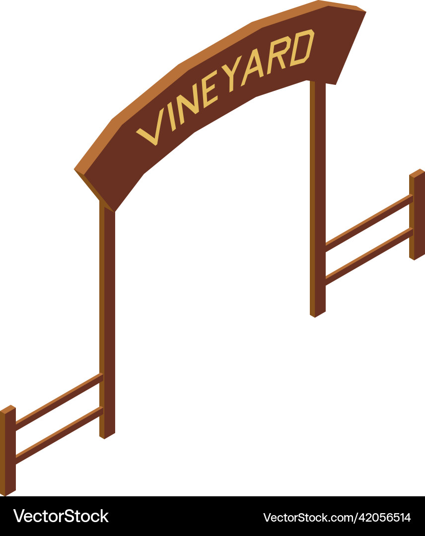 Vineyard signboard icon Royalty Free Vector Image