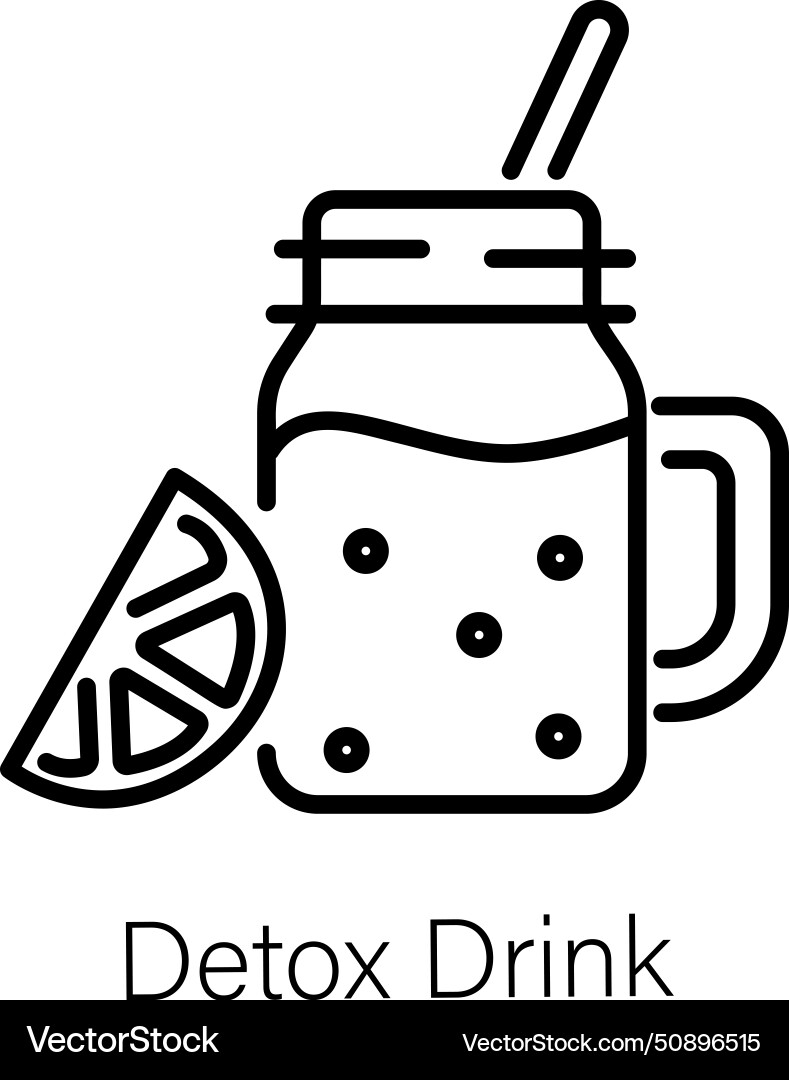 Basic detox drink Royalty Free Vector Image - VectorStock