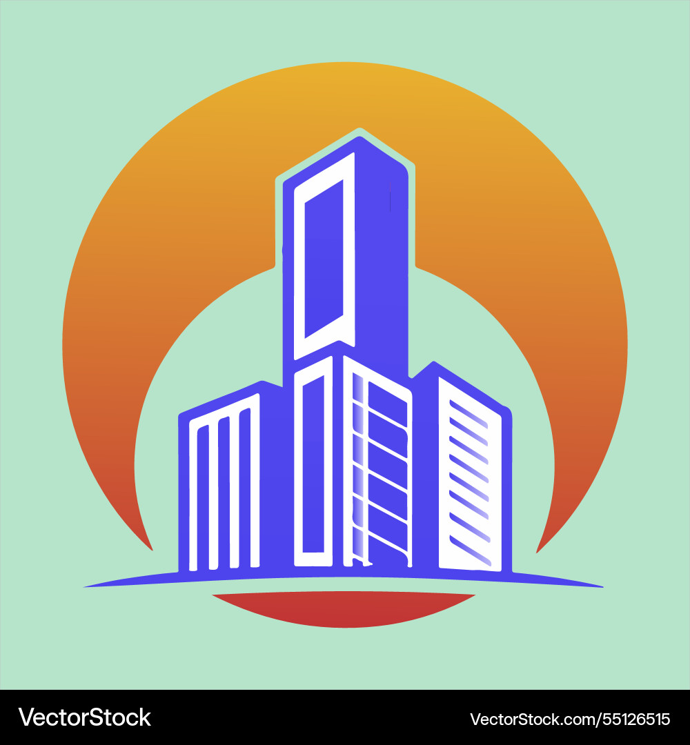 Bulding logo Royalty Free Vector Image - VectorStock