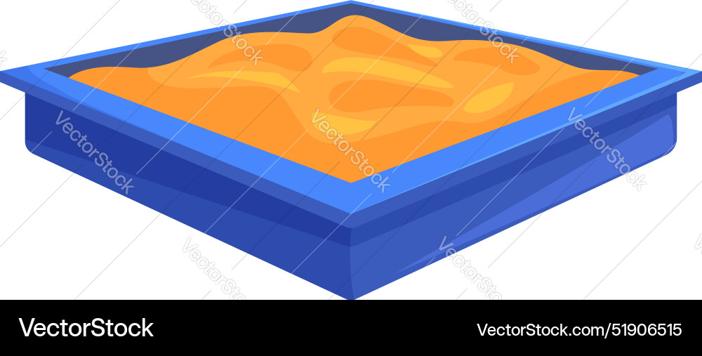 Sandbox full of sand providing hours fun Vector Image