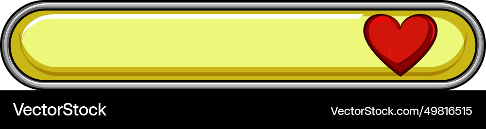 Ui health bar cartoon Royalty Free Vector Image