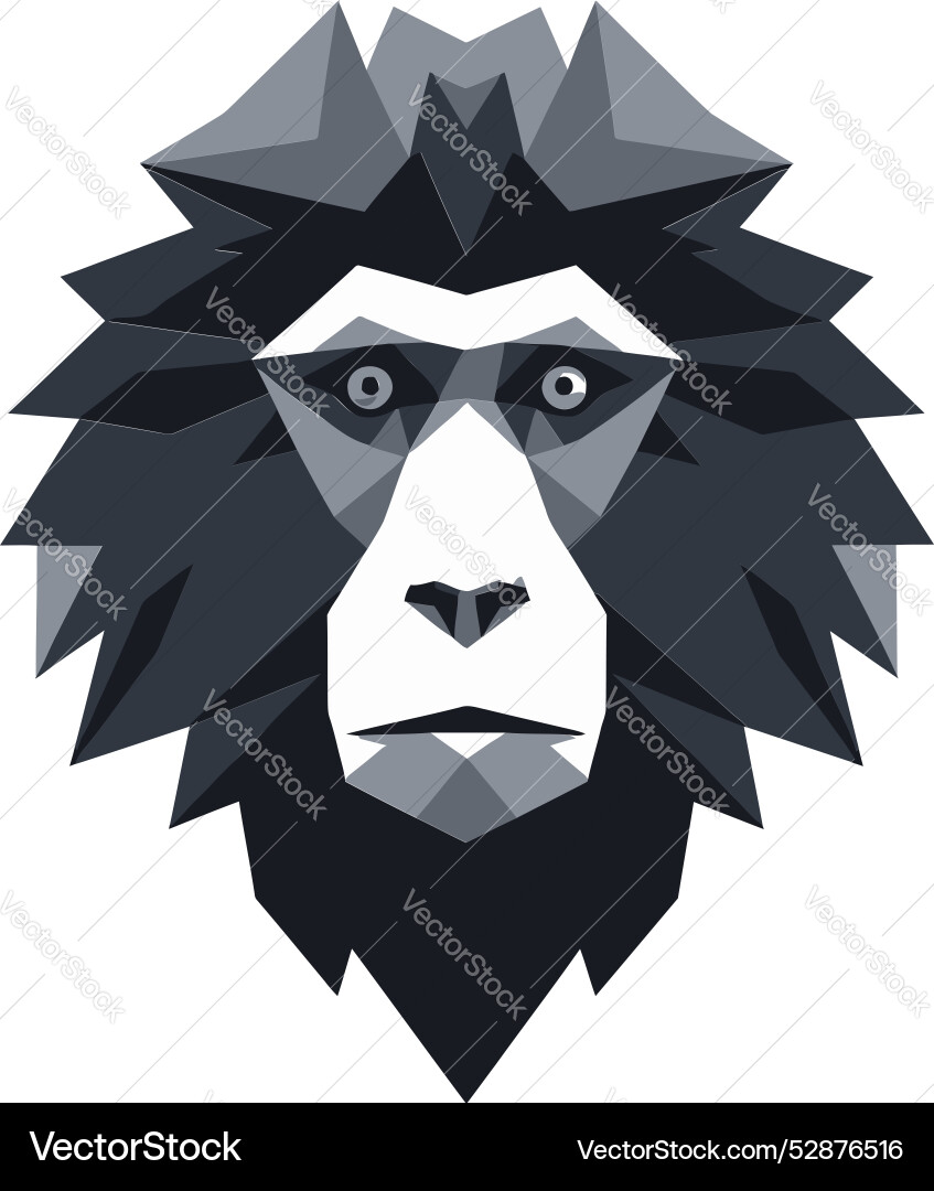 Baboon tribe symbol monogram design Royalty Free Vector
