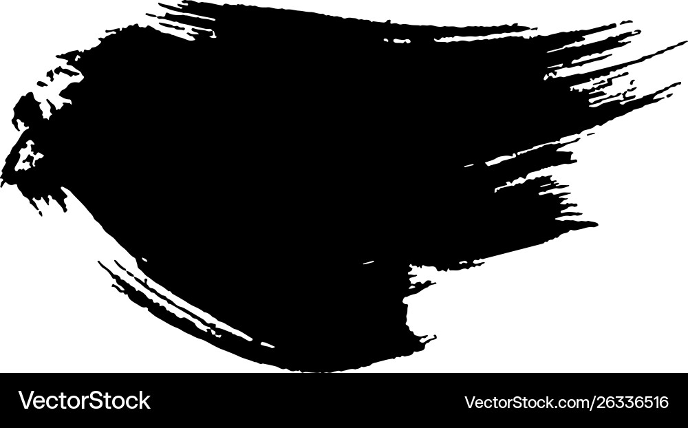 Black ink brushstroke Royalty Free Vector Image