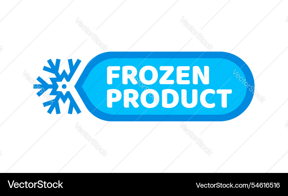 Blue frozen cold product ice crystal icon Vector Image