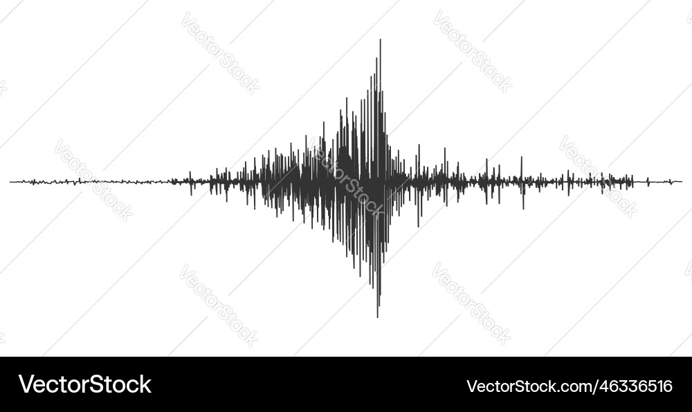 Earthquake Wave Seismograph Royalty Free Vector Image