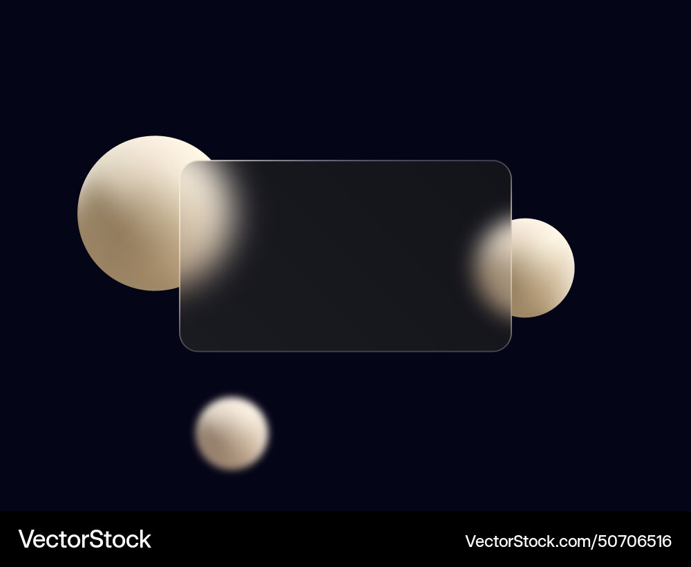 Glass morphism style realistic Royalty Free Vector Image