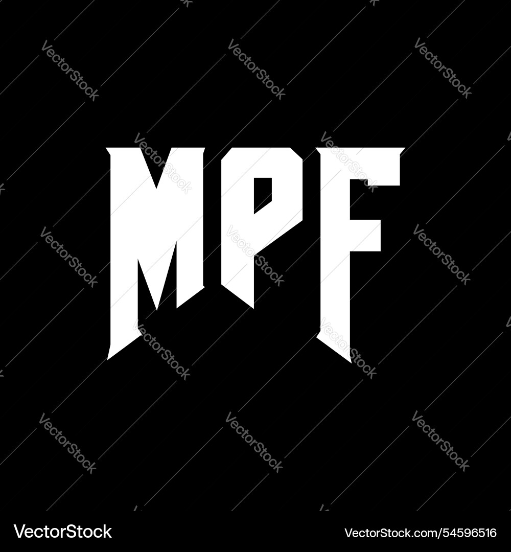 Mpf letter logo design for technology company Vector Image
