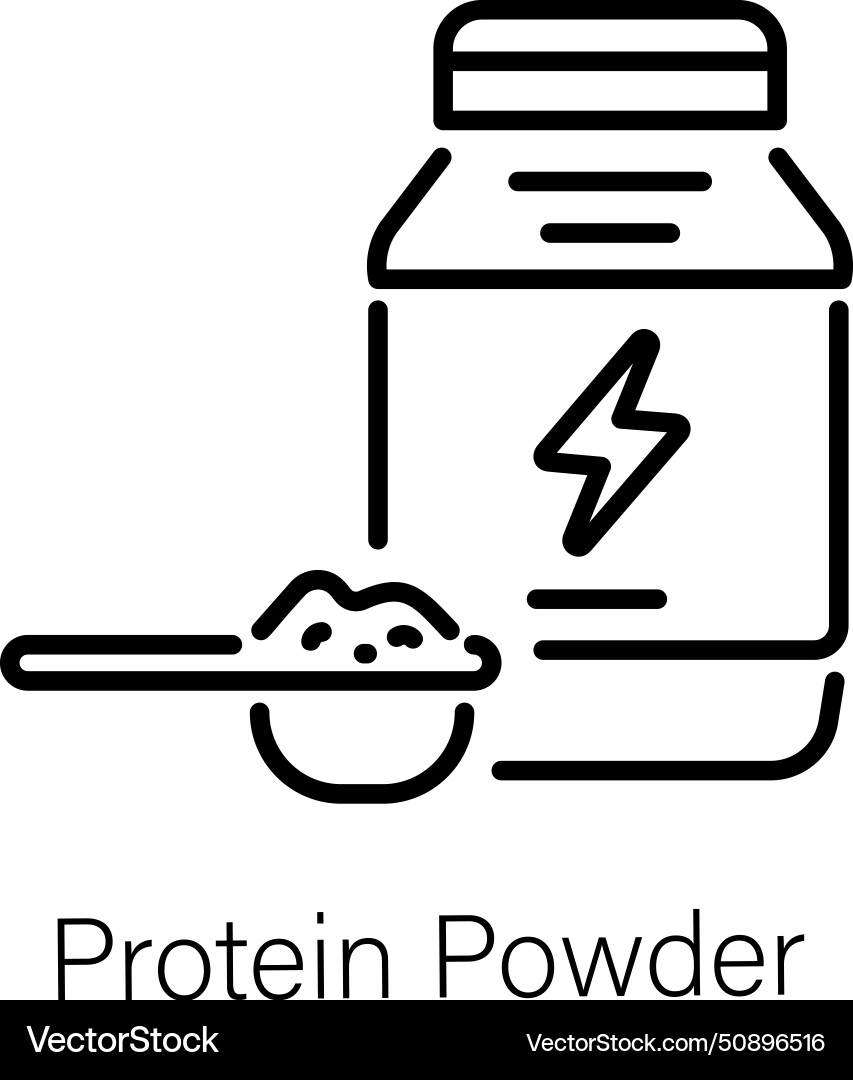 Protein powder Royalty Free Vector Image - VectorStock