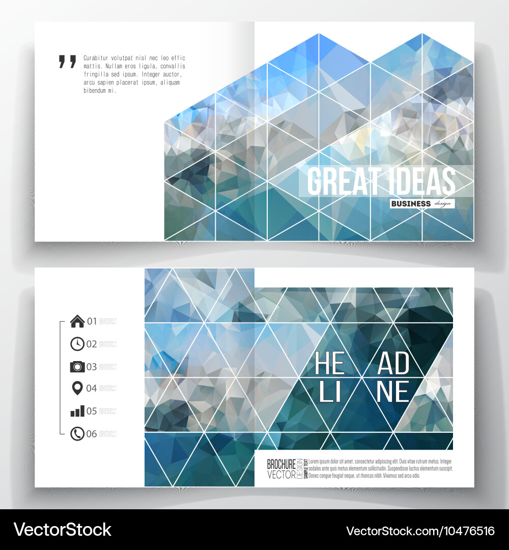 Set annual report business templates Royalty Free Vector