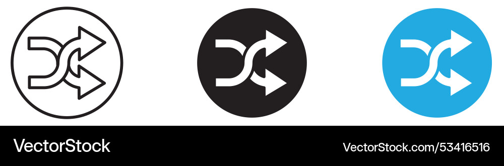 Shuffle arrow icon Royalty Free Vector Image - VectorStock