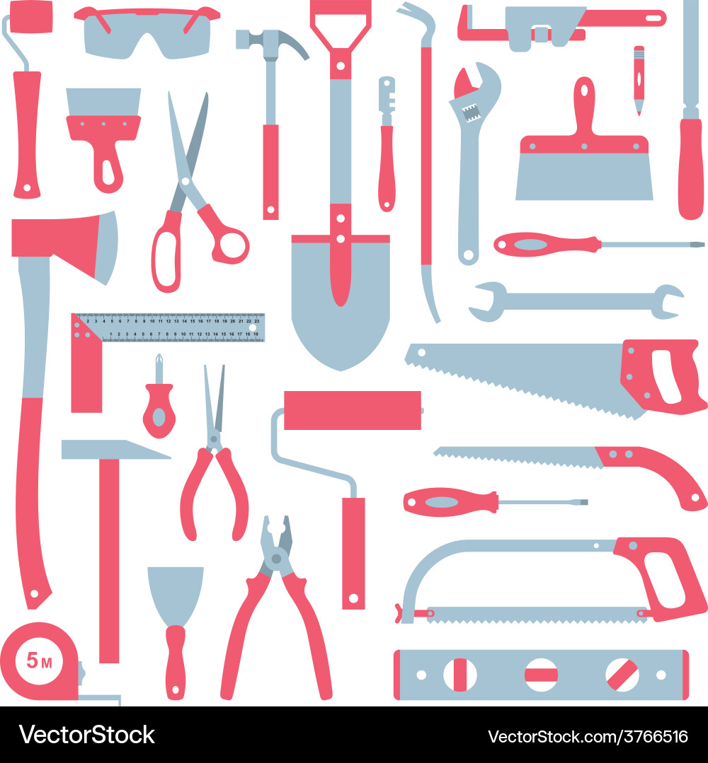 Tools set Royalty Free Vector Image - VectorStock